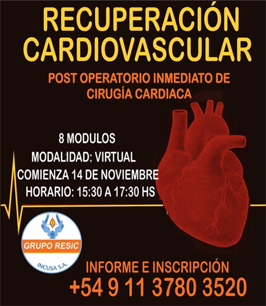 Curso Recuperación Cardiovascular. Post Operatorio Inmediato de Cirugía ...
